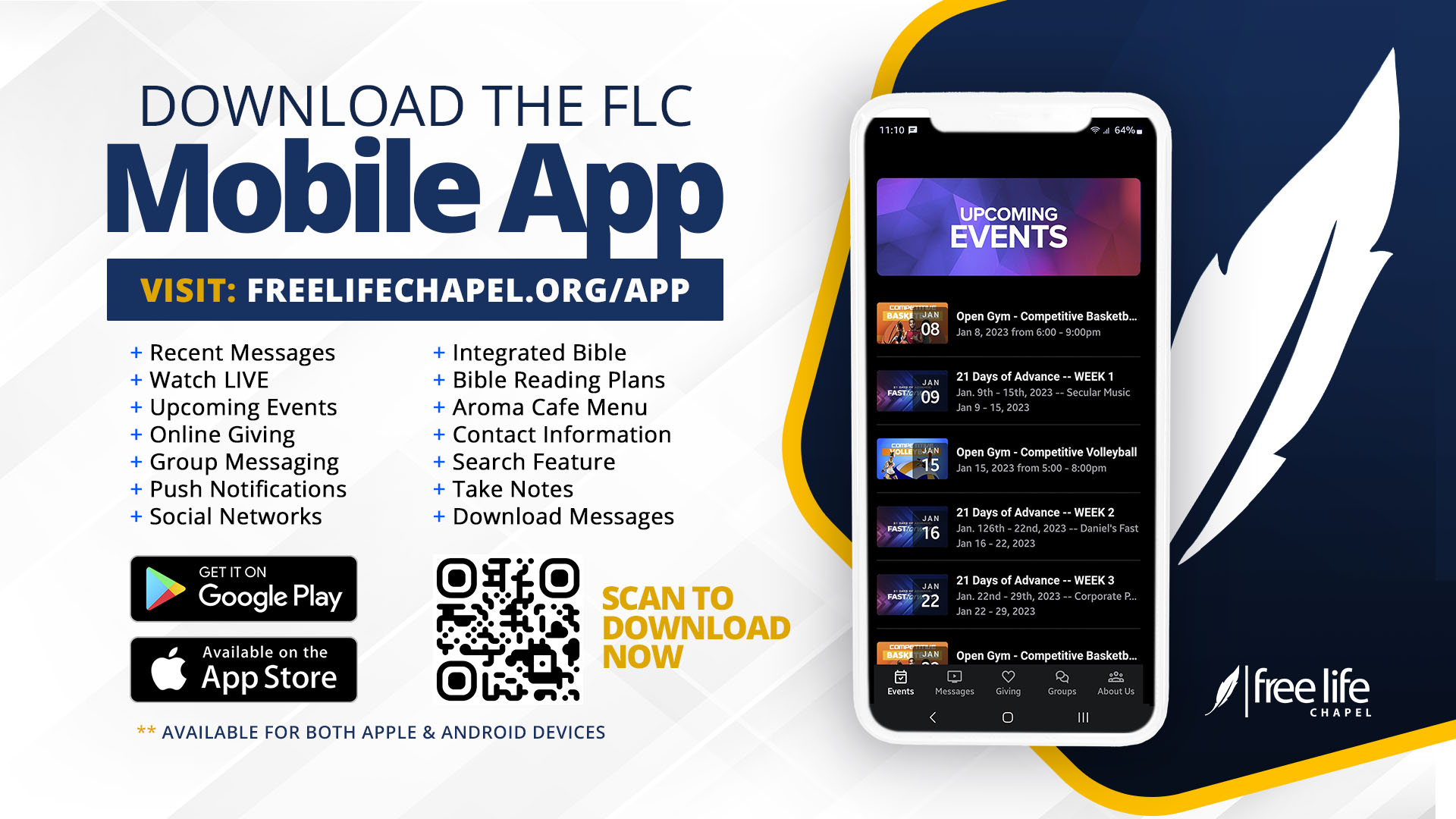 Download the Free Life Chapel Mobile App!